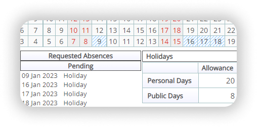 How do I approve or decline someone's holiday request?