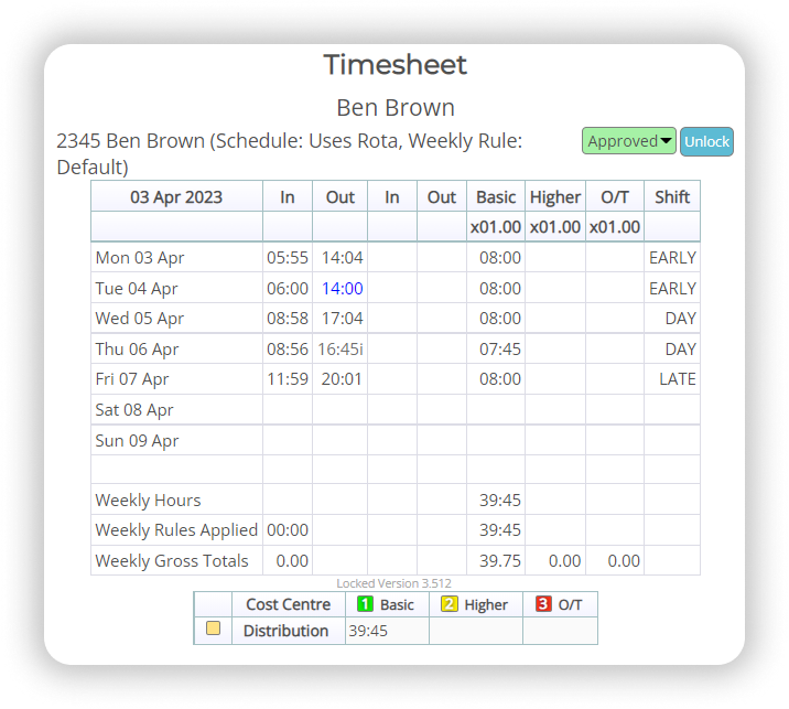 How do I approve and lock Timesheets?