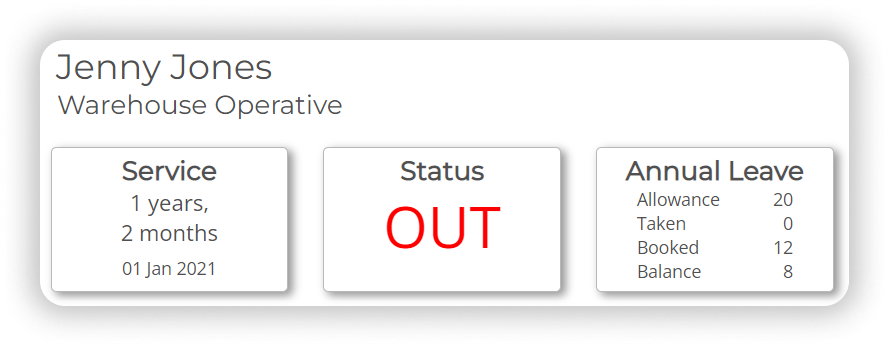 How do I keep track of an individual’s holiday entitlement?