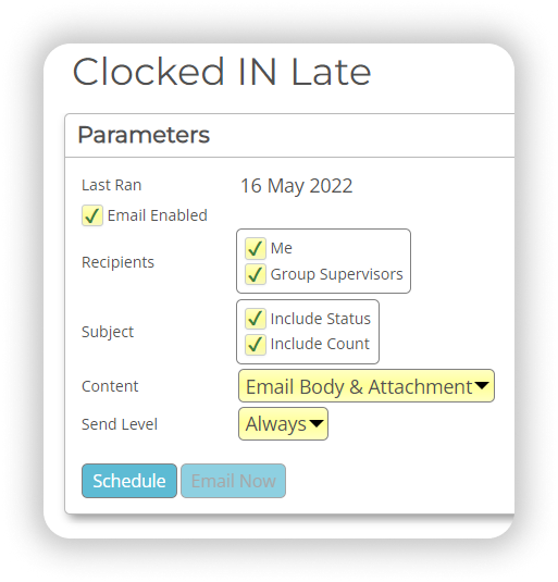 How do I set up a ‘Clocked IN Late’ Workflow and what is it used for?