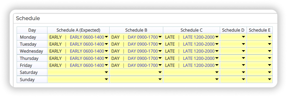 How do I create and use Work Schedules?