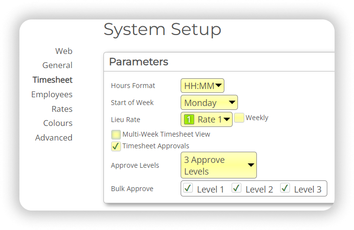 How do I create a system for approving Timesheets?