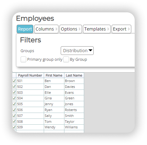 How do I create and share custom Employee Reports?