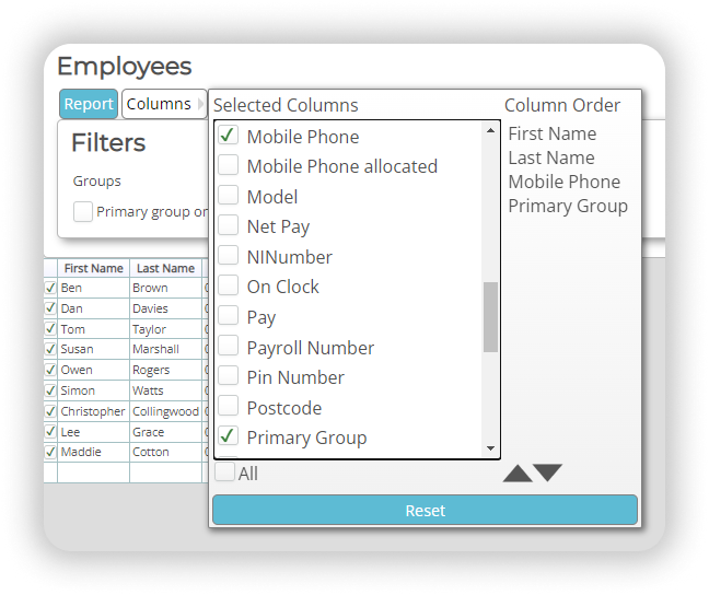 How do I create and share custom Employee Reports?