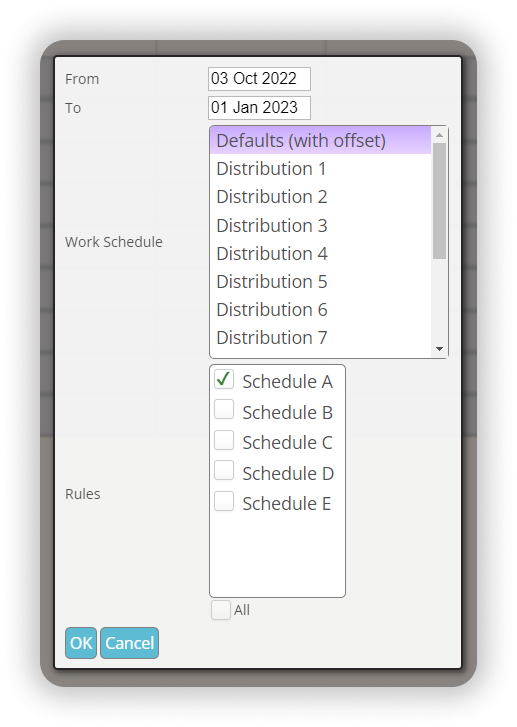 How do I build a long term Rota?