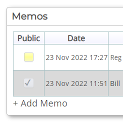 How do I record notes on an Employee record?