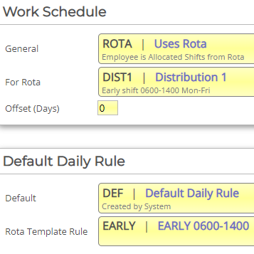 How do I set up an Employee to be included in the Rota?