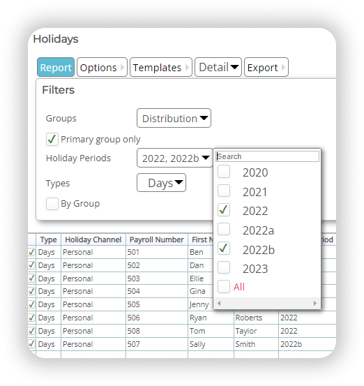 How do I convert someone’s Holiday Type from Hours to Days?