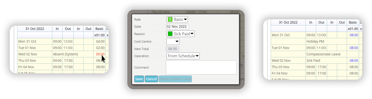 How do I use Calculation Types on the Timesheet?