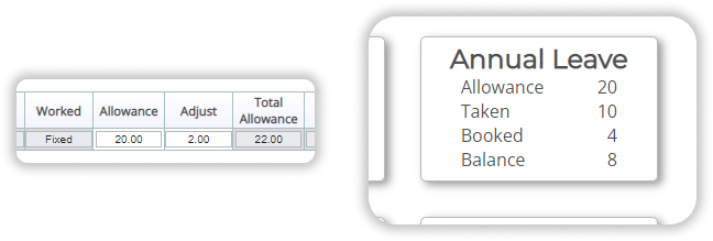 How do I see an employee’s holiday balance?