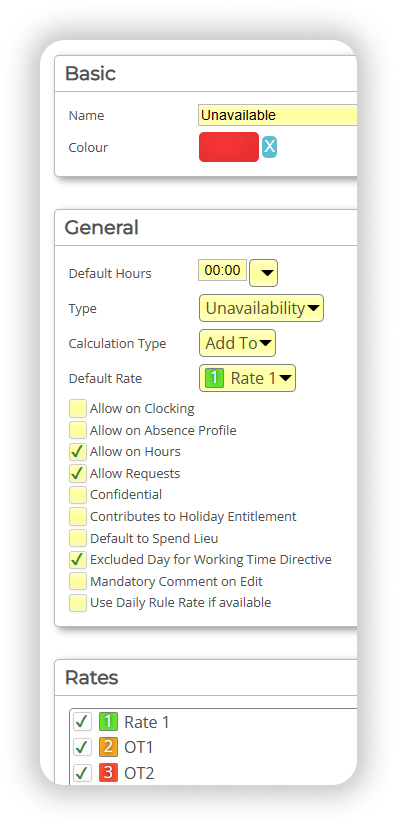 How do my team let me know if they are unavailable to work?