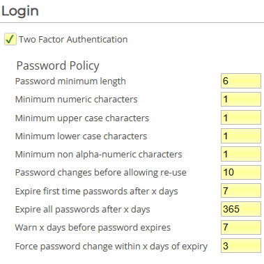 How do I set up a password policy?