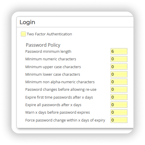 How do I set up a password policy?