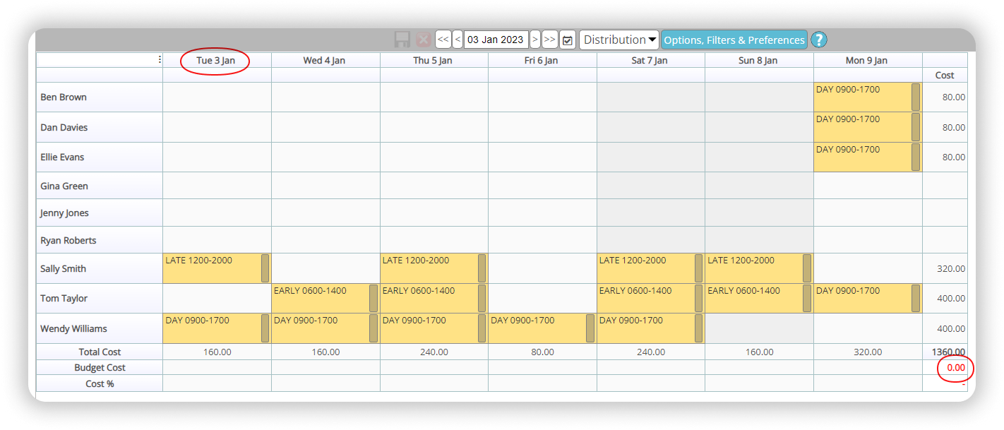How do I import a budget to the Rota?