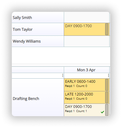 How do I build a Rota using the Drafting Bench?