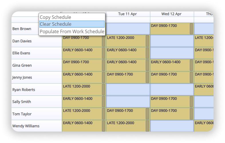 How do I make changes to the Rota?