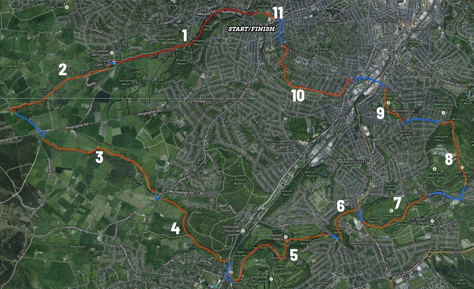 Stage & Route Info | Round Sheffield Run