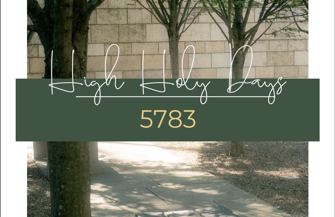 High Holy Day Branding