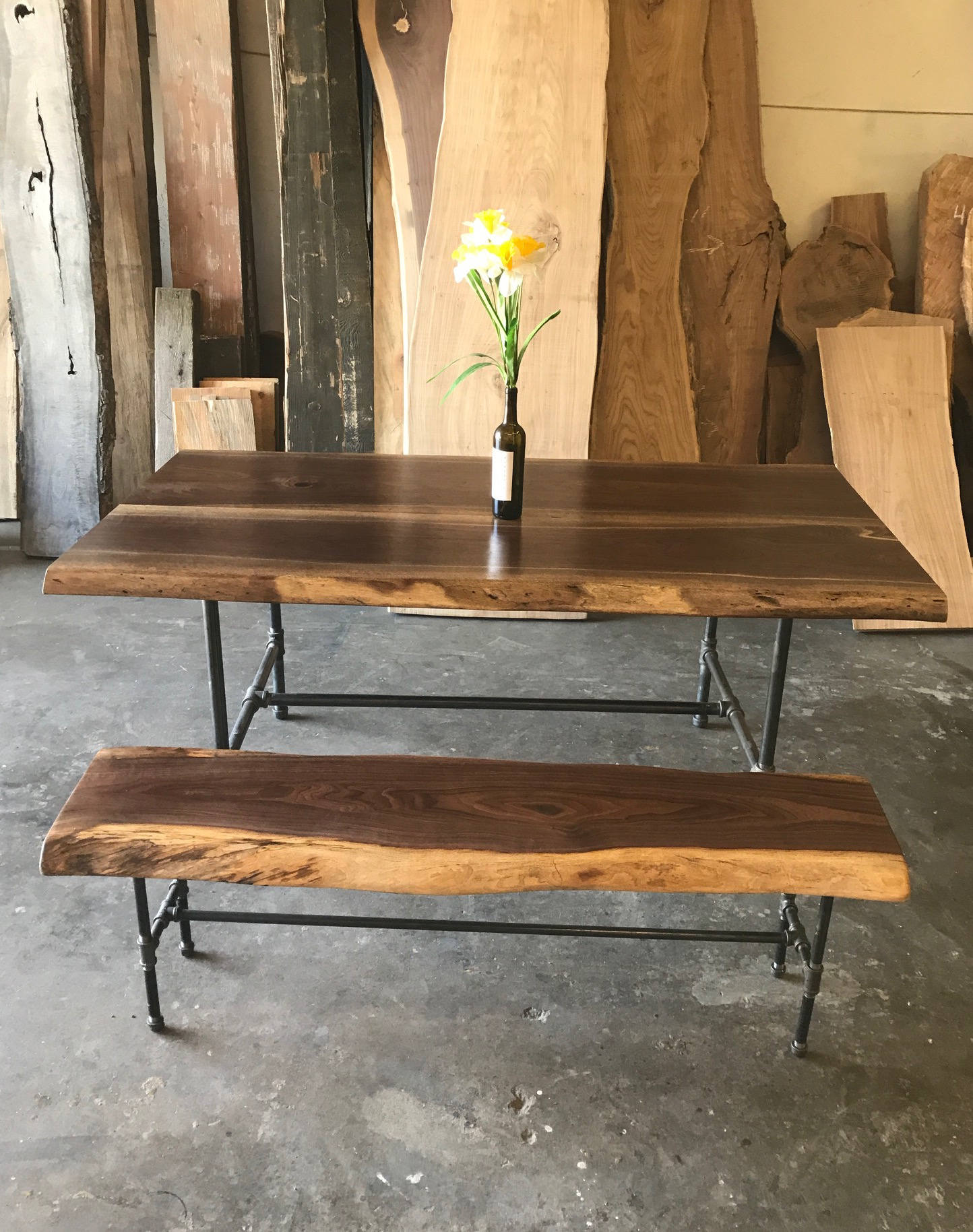 Wicked Grain - Live Edge Table - Black Walnut