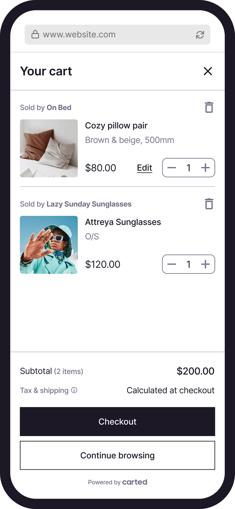 Carted – Your content, now shoppable