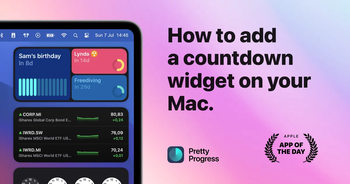 How to add countdown widgets on your Mac