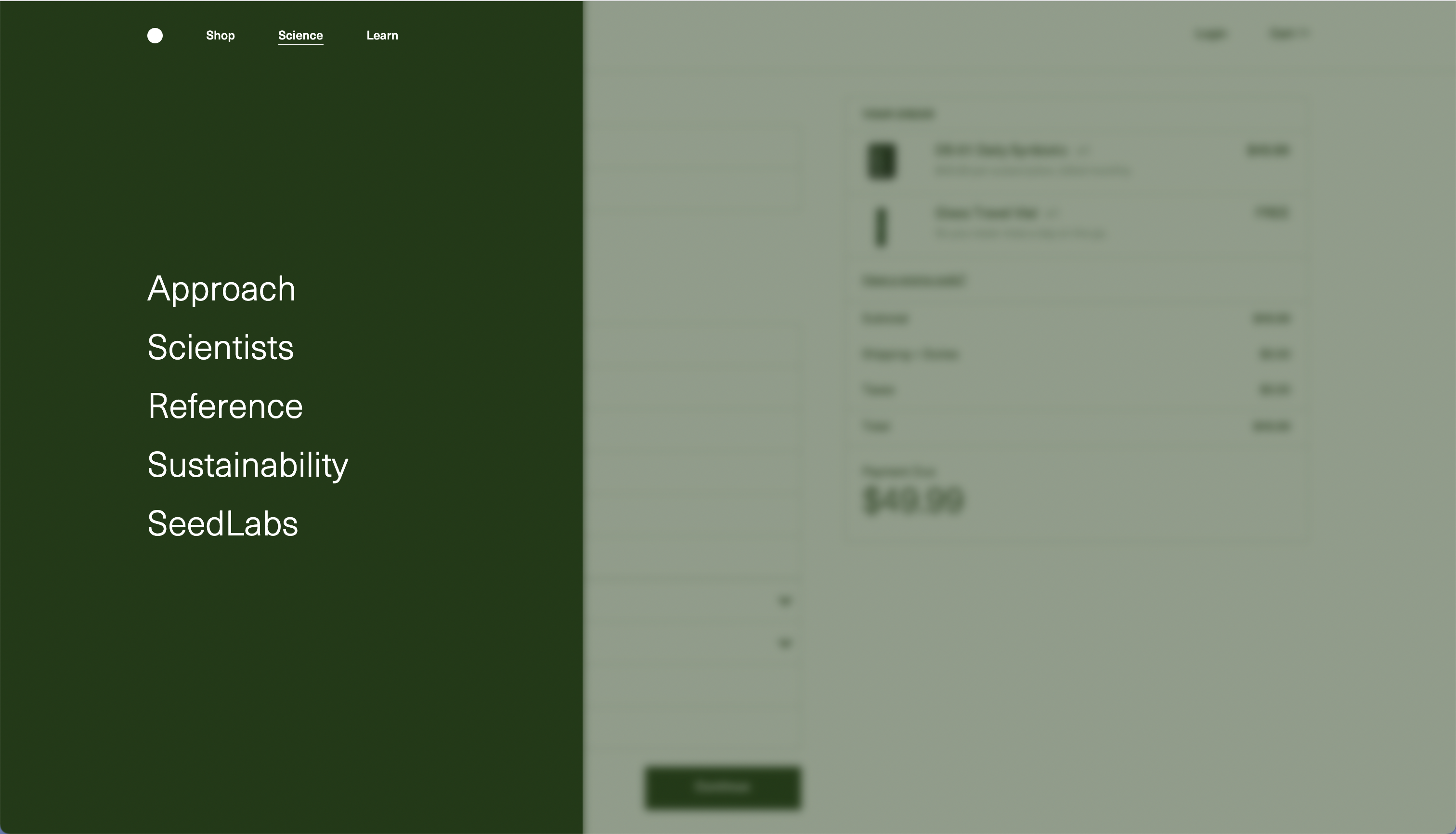 One of 100s of Shopify examples: Seed Menu