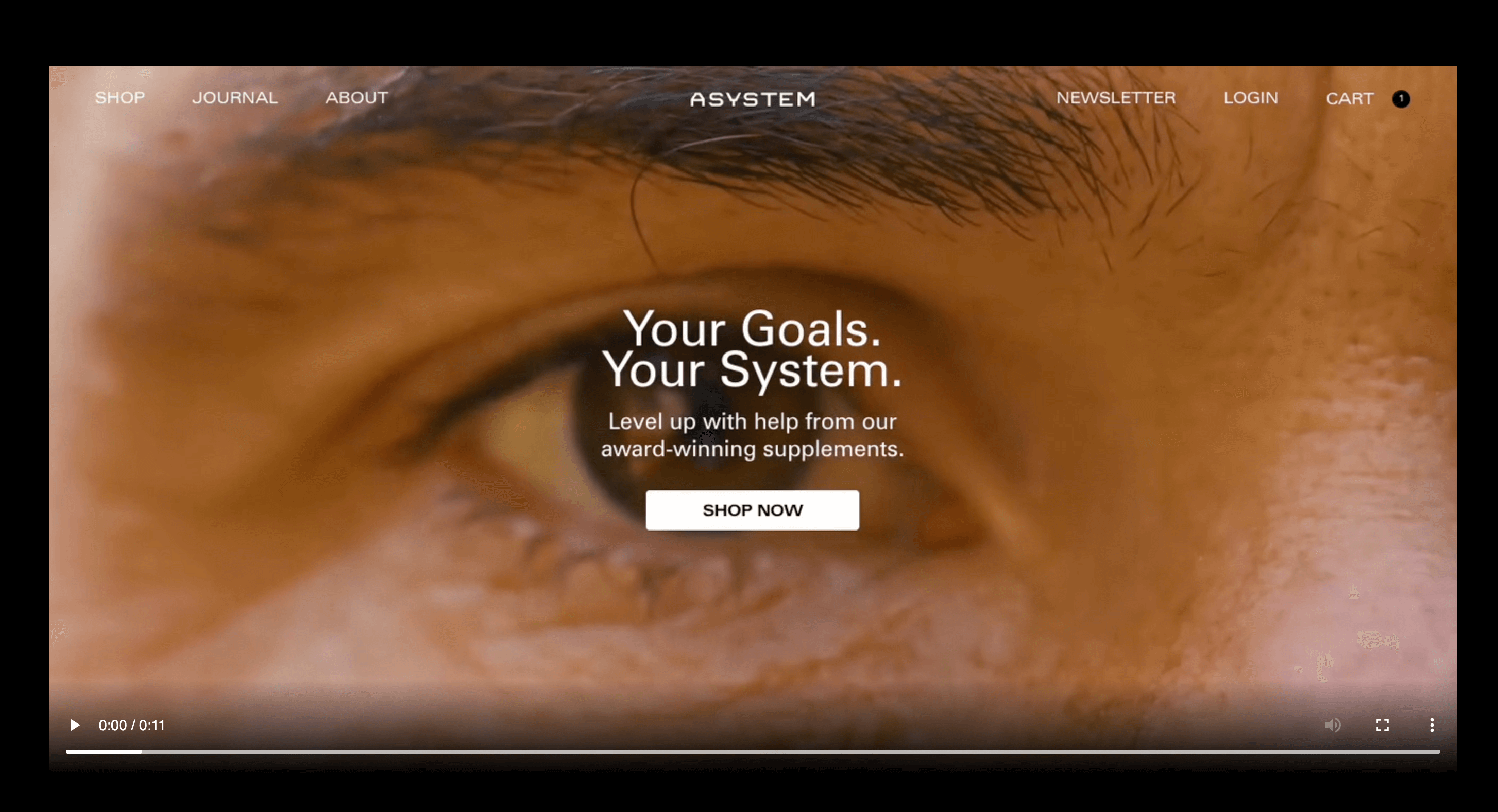 One of 100s of Shopify examples: Asystem Hero