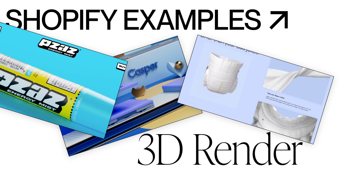 Recently updated: The best Shopify 3D Render examples to give you ...