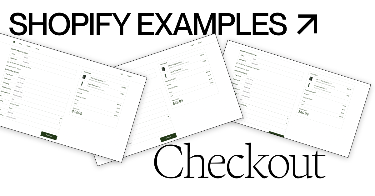 Recently updated: The best Shopify Checkout examples to give you ...