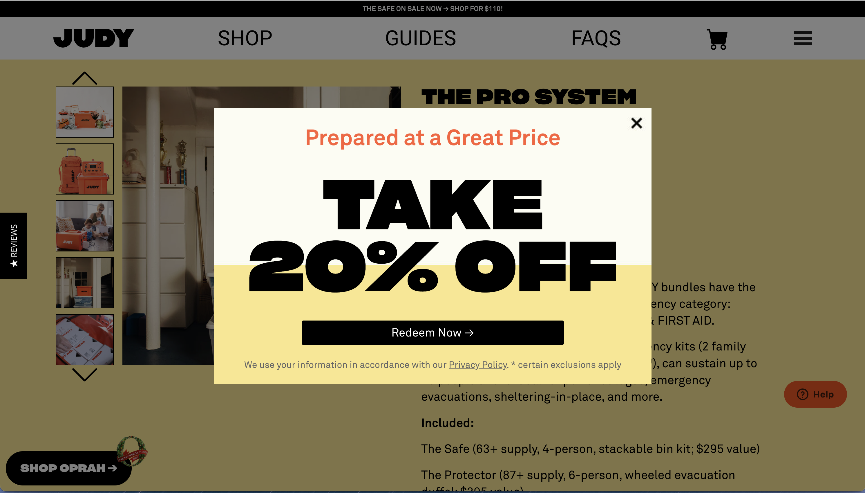 One Of 100s Of Shopify Examples Judy Popup