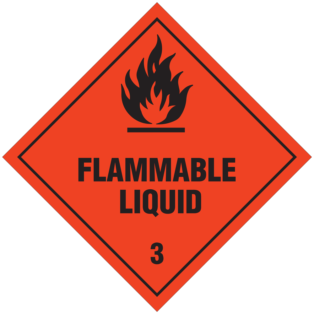 Flammable Liquid 3 | Dena Screenprint Aberdeen | Quality Tags - Stickers
