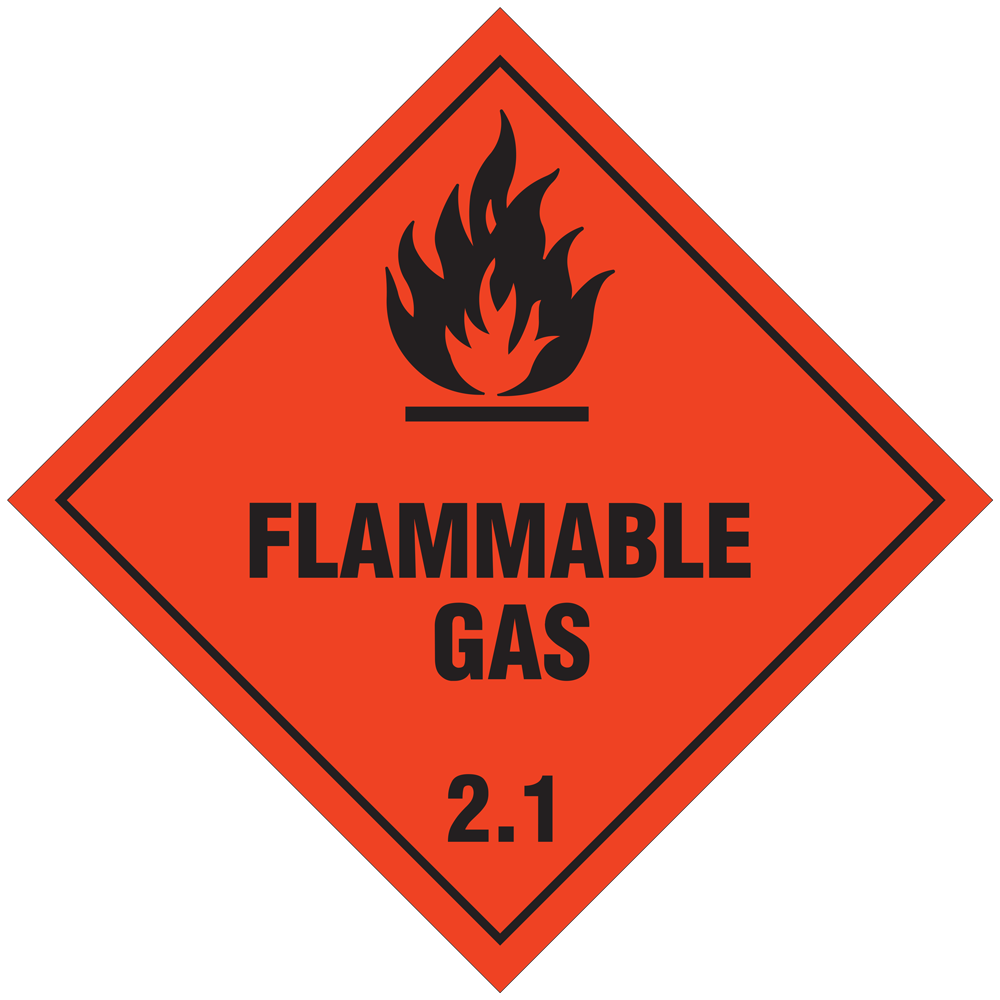Flammable Gas 2.1 | Dena Screenprint Aberdeen | Quality Tags - Stickers
