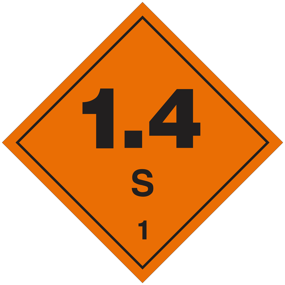 Explosive 1 - 1.4S | Dena Screenprint Aberdeen | Quality Tags - Stickers