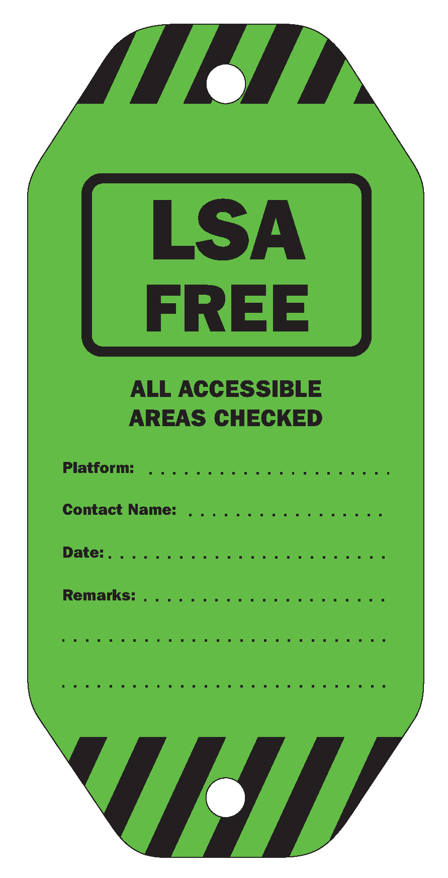 210x100mm - LSA Free | Dena Screenprint Aberdeen | Quality Tags - Stickers