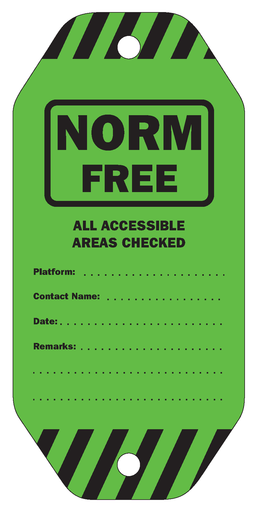 210x100mm - NORM Free | Dena Screenprint Aberdeen | Quality Tags - Stickers