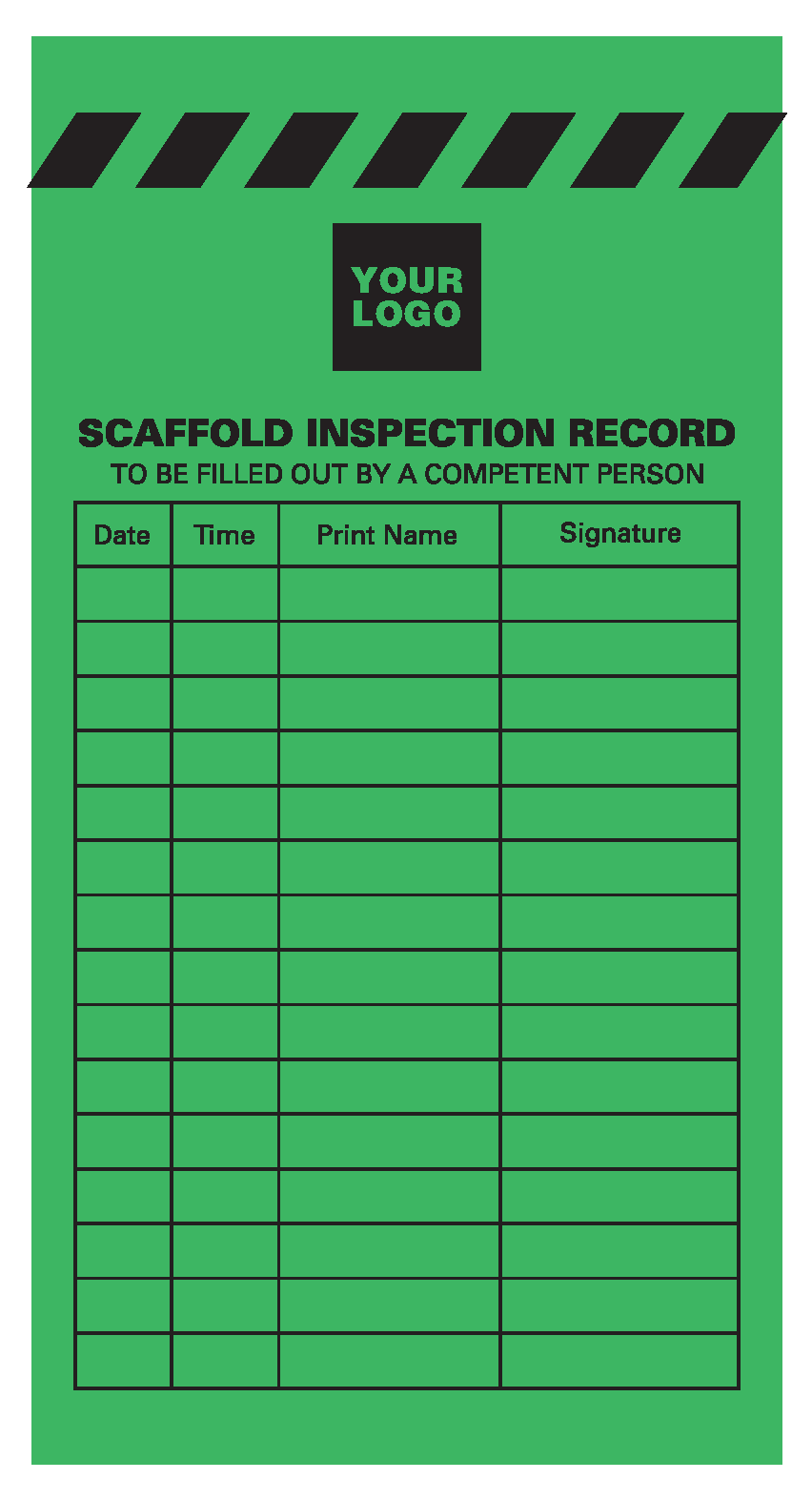 190x100mm - Scaffold Inspection Record | Dena Screenprint Aberdeen ...