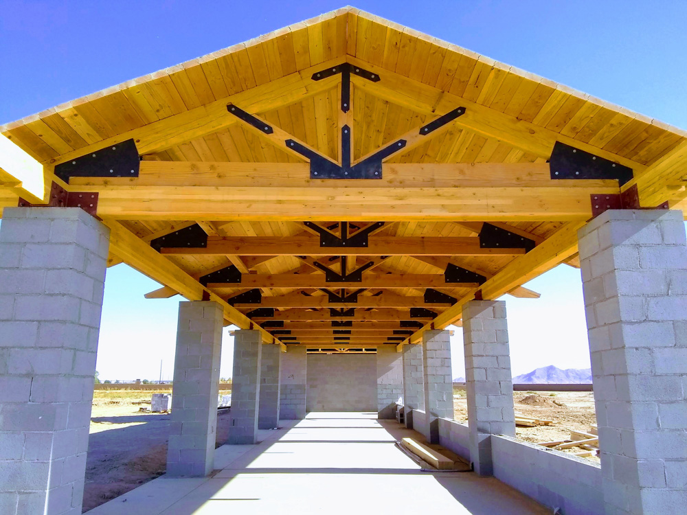 Timber Frame/Post & Beam - SD Framing LLC - Timber Trusses Pool House ...