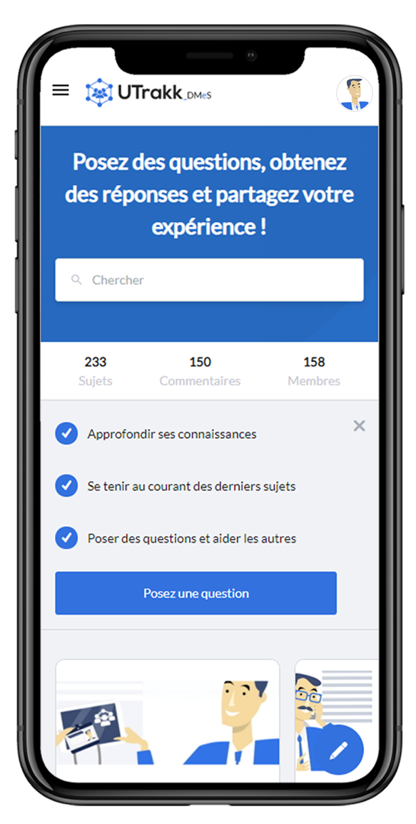L'expérience intéractive du Manager's Journey UTrakk