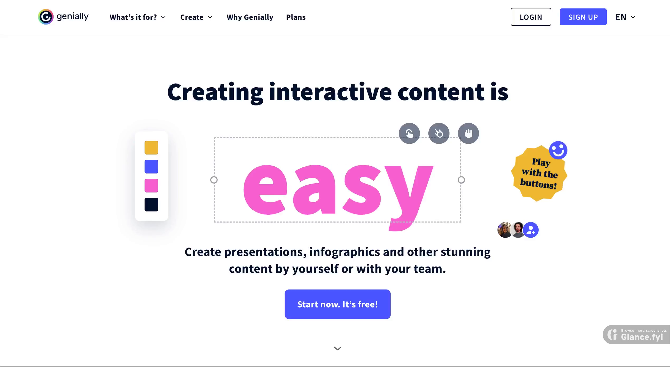 Genially | Landing Page Inspiration on Glance