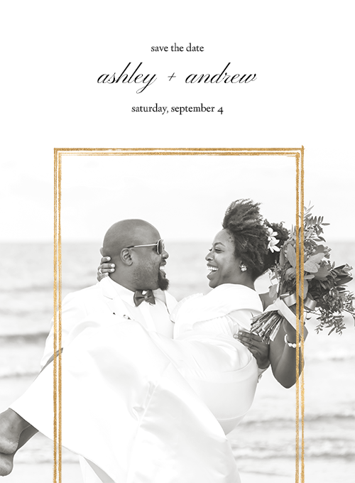 Gold Frame (Save The Date) | Evite