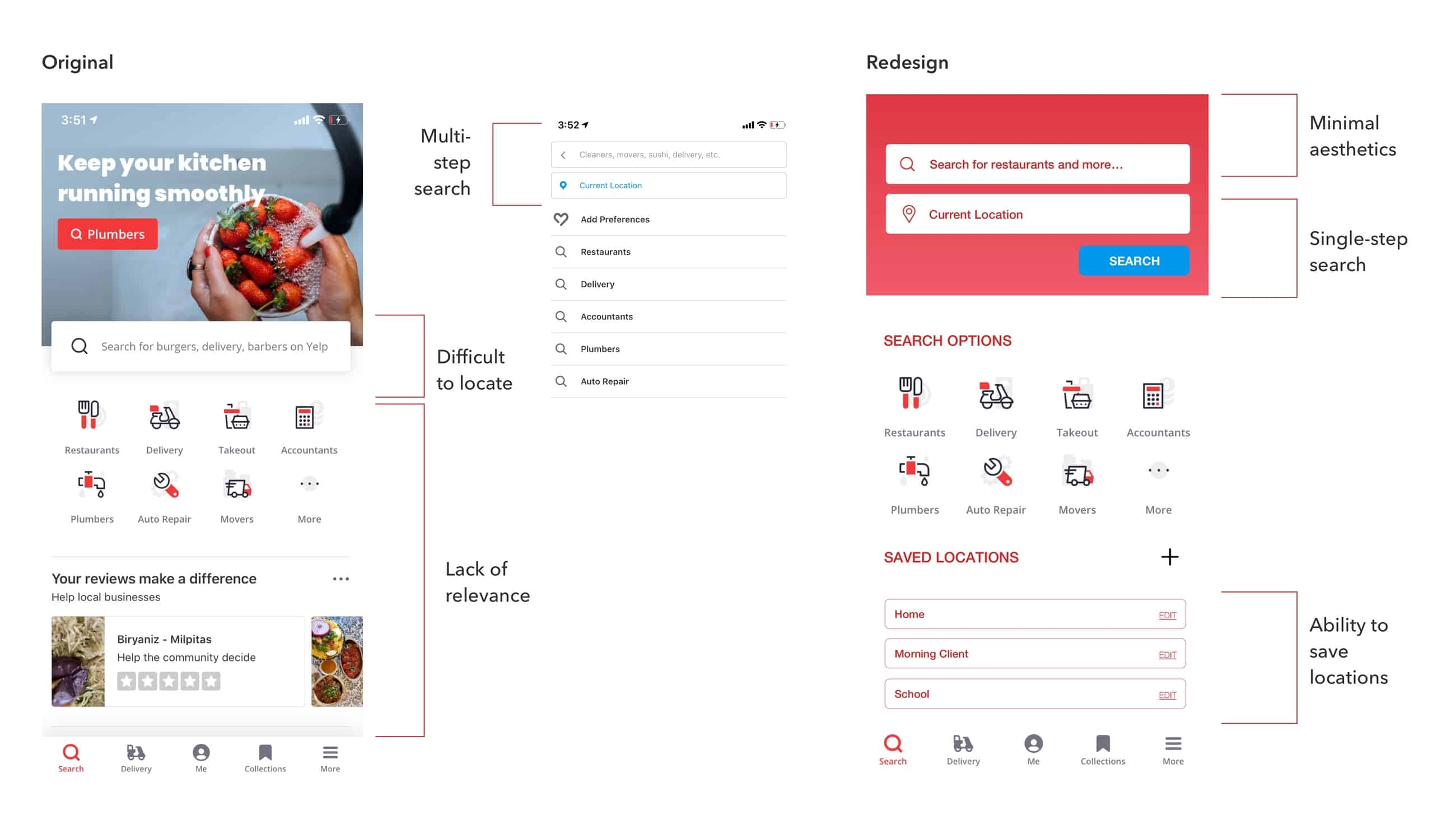 Yelp Redesign - UX Case Study