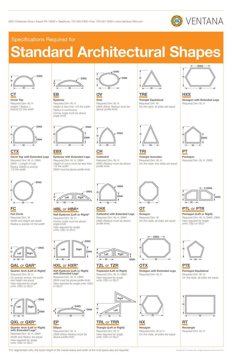 Architectural Vinyl Window Shapes | Ventana USA