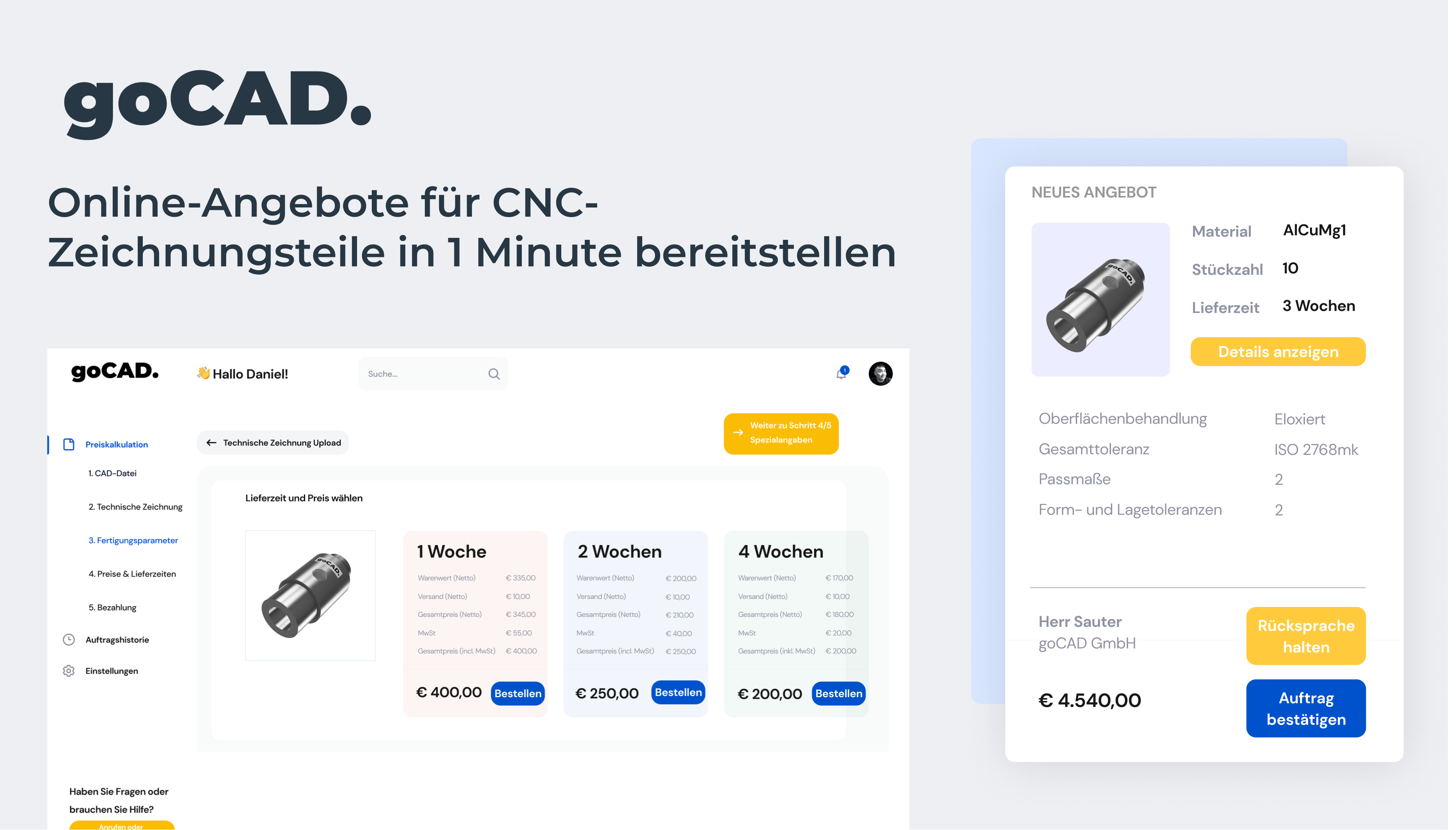 goCAD - Die #1 Webshop-App für Lohnfertiger.