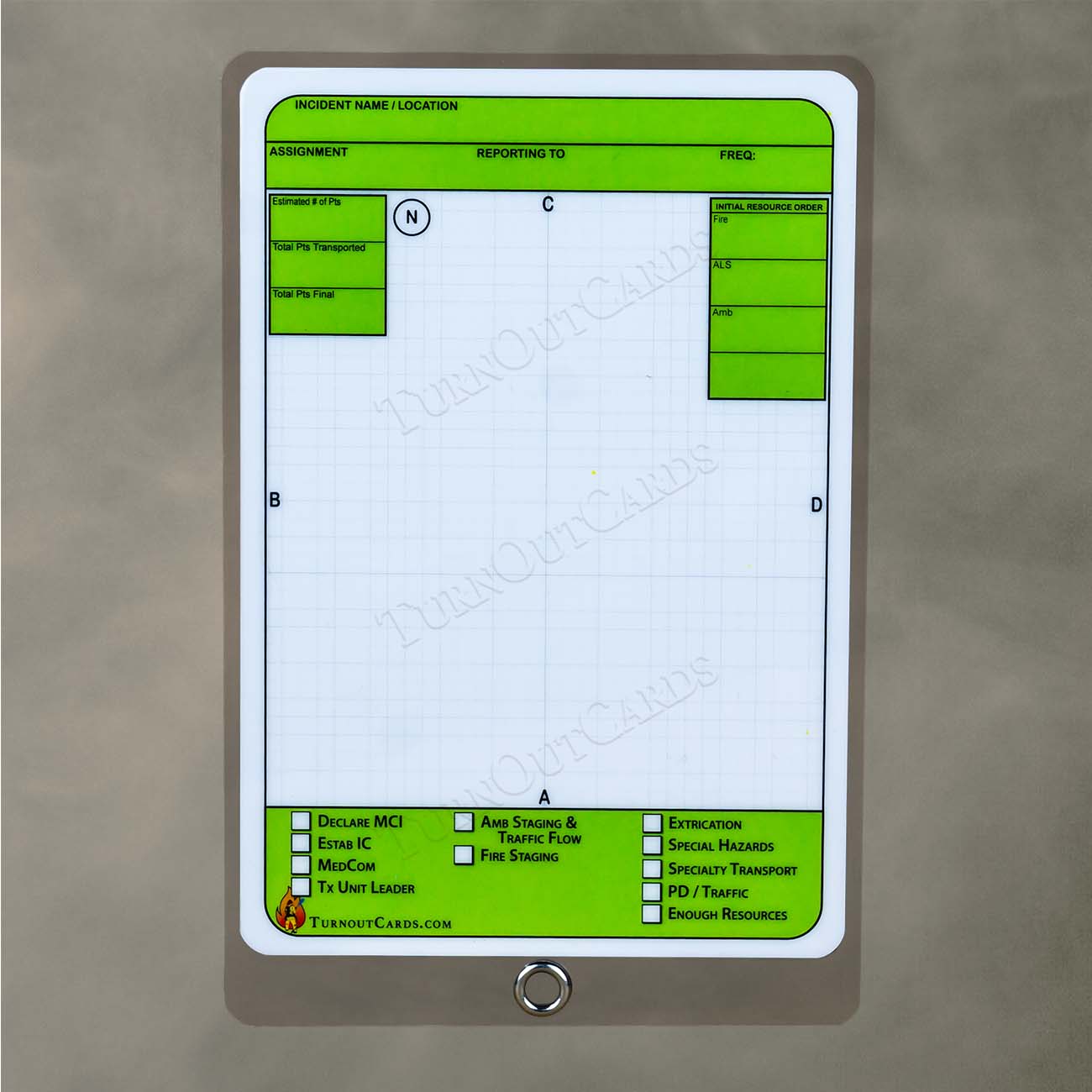 Mass Casualty Turnout Card