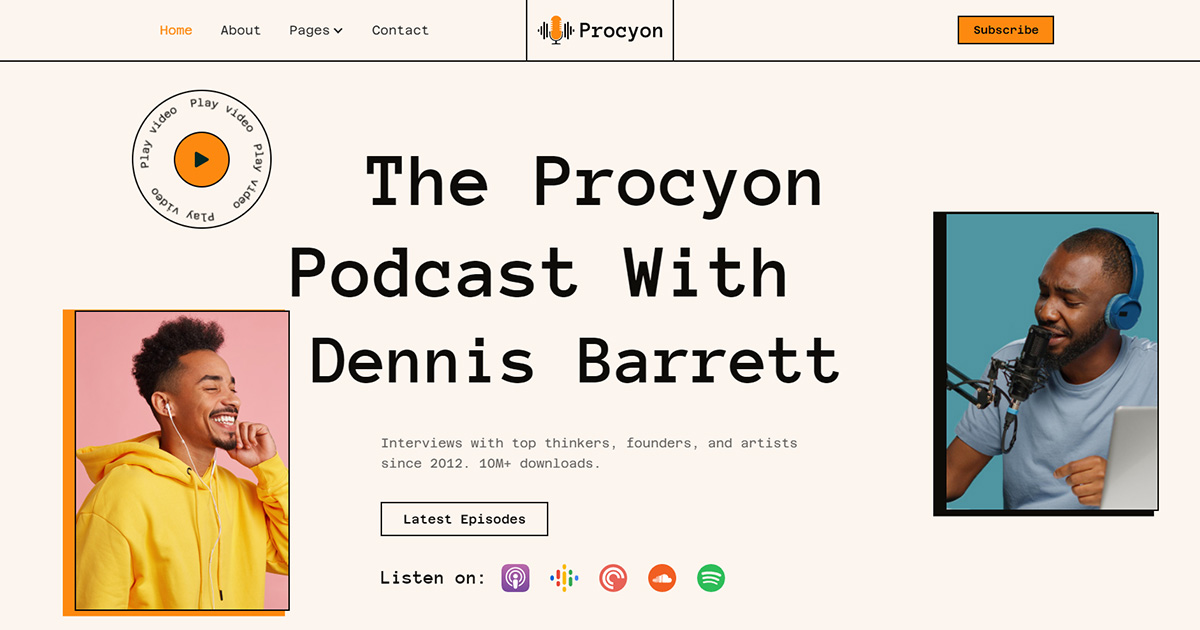 Procyon - Podcast Website Template