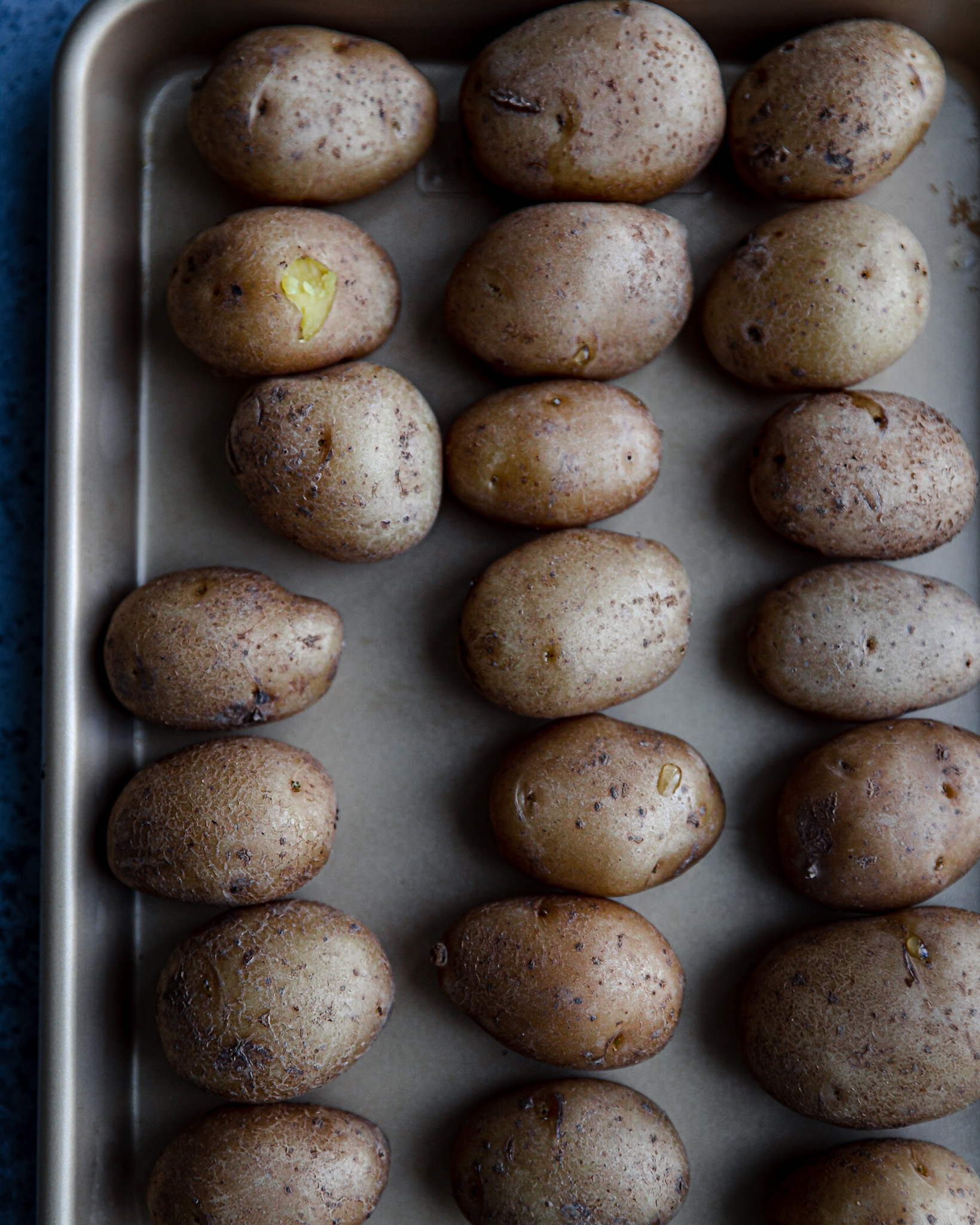Easy Broiled Potatoes with Miso-Dill Vinaigrette