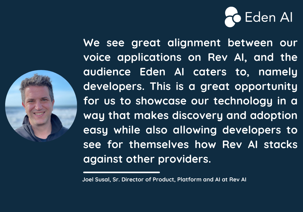 Rev AI Speech-to-Text engine available | Eden AI