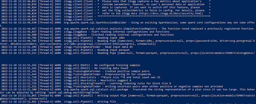 Zingg entity resolution documentation