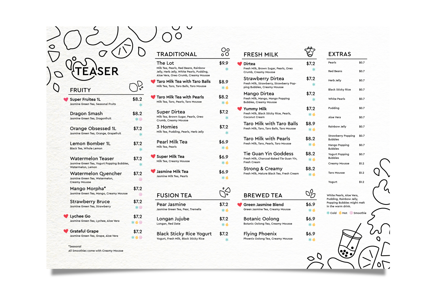 Teaser Bubble Tea - Branding