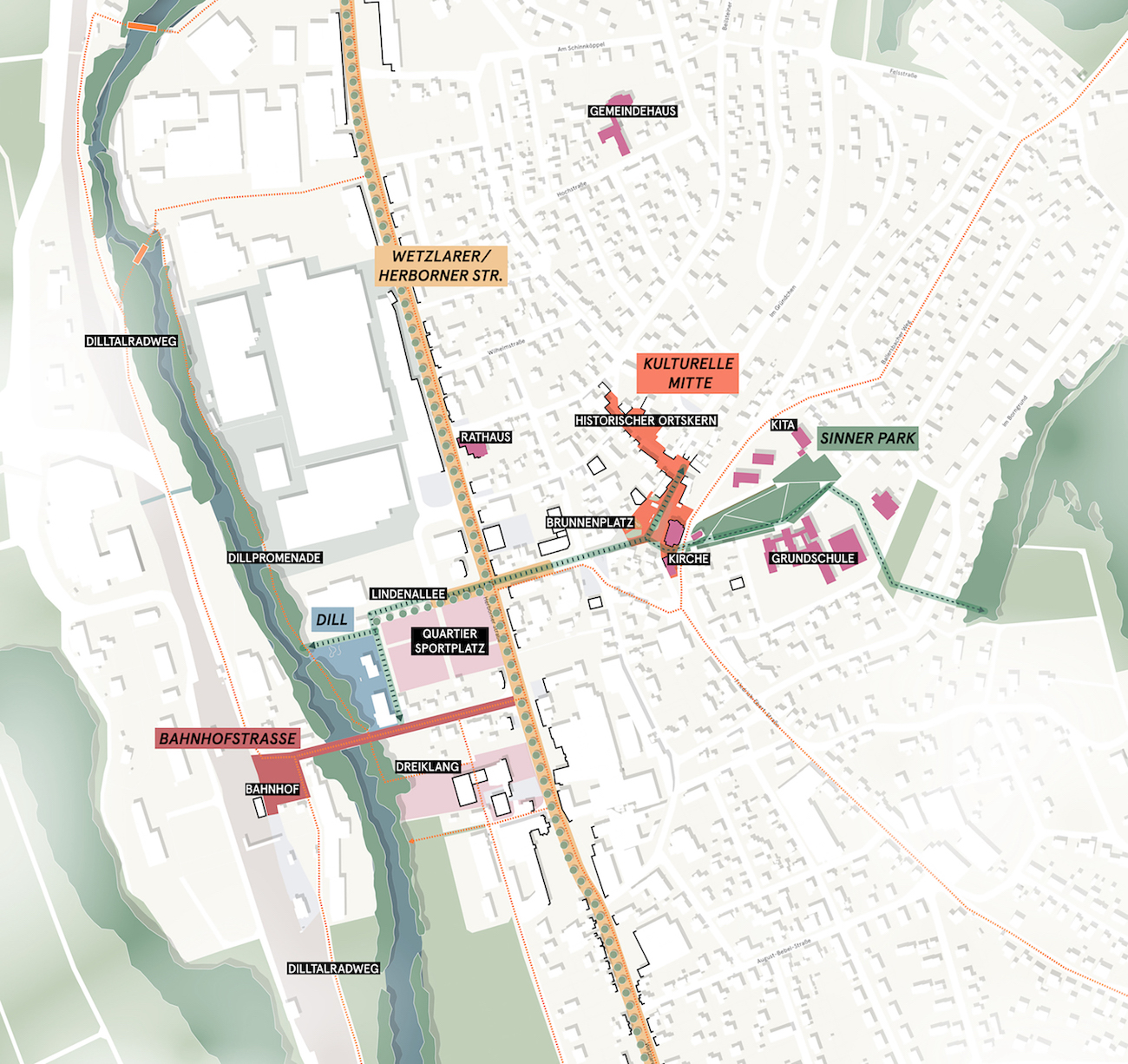 Gestaltungskonzept Kernort Sinn – bläser jansen partner